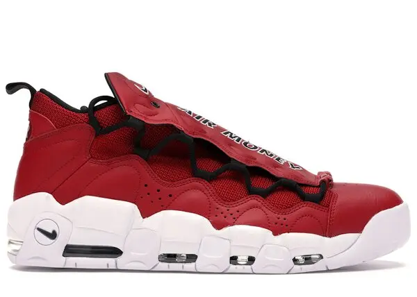 Nike Air More Money Sneakers - Gym Red/black/white