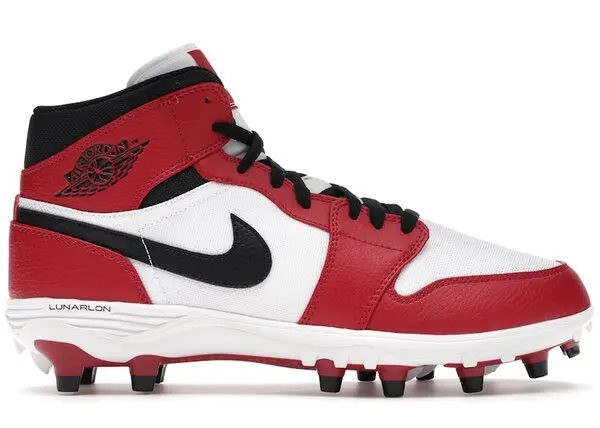 JORDAN 1 Td Mid Cleat - White/varsity Red/black
