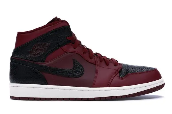 JORDAN 1 Retro Mid Sneakers - Team Red/black/summit White