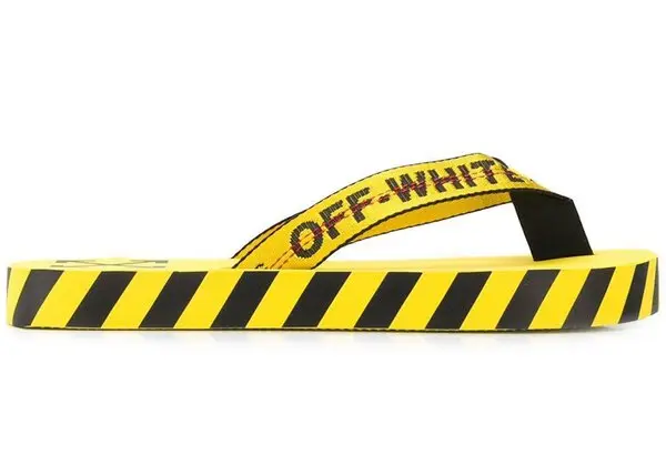 Off-White Flip Flops - Yellow/black