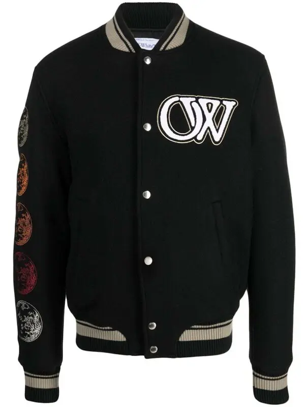 Off-White Logo Appliqué Bomber Jacket
