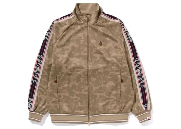A BATHING APE Tonal Camo Track Jacket - Beige