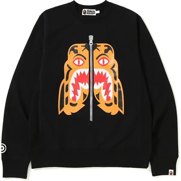 A BATHING APE Tiger Heavy Weight Crewneck Sweatshirt