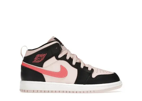 JORDAN 1 Mid Atmosphere - Black/light Pink/hot Pink