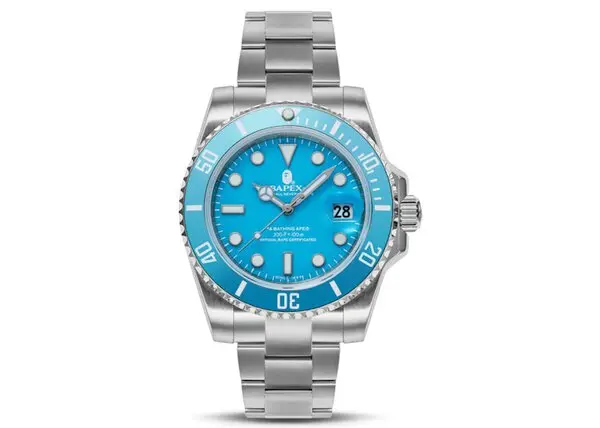 A BATHING APE Type 1 Bapex Watch - Blue