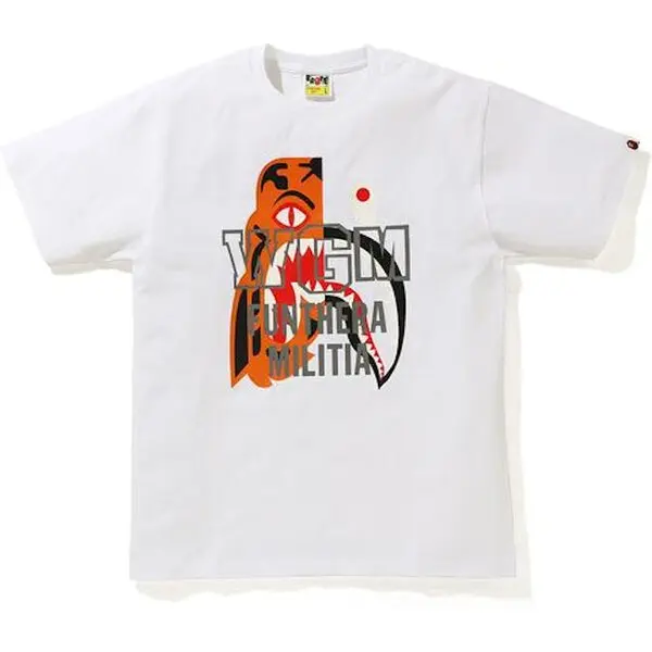 A BATHING APE Tiger Shark Tee Shirt - White