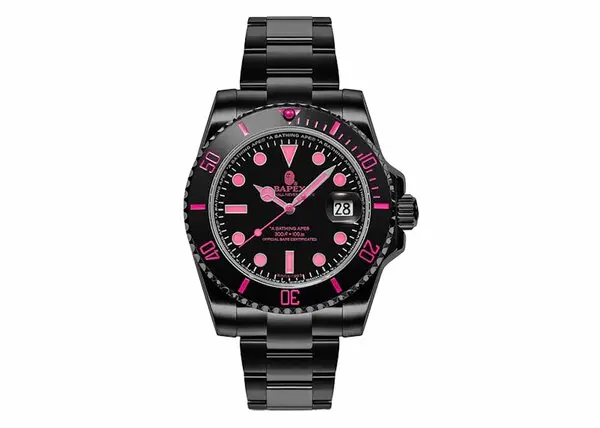 A BATHING APE Type 1 Bapex Watch - Black/red