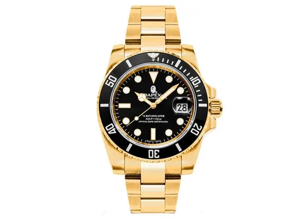 A BATHING APE Type 1 Bapex Watch - Yellow