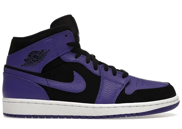 JORDAN 1 Mid - Black/dark Concord/white