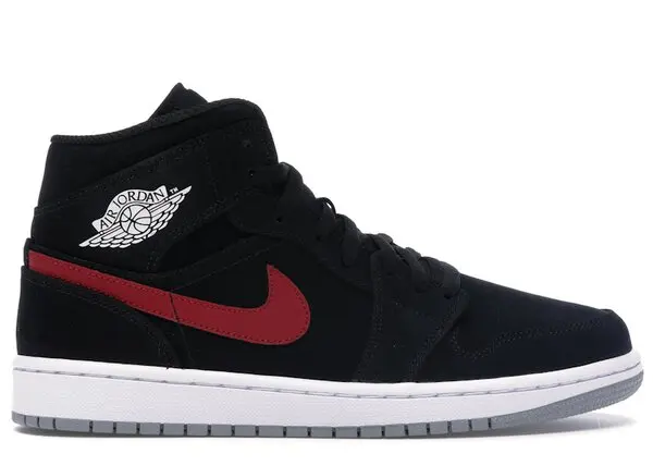 JORDAN 1 Mid Swoosh - Black/varsity Red/varsity Royal
