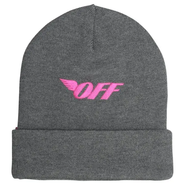 Off-White Logo Embroidered Beanie