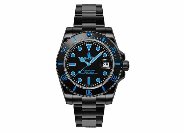 A BATHING APE Bapex Type 1 Watch - Black/blue