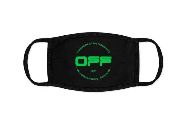Off-White Harry The Bunny Face Mask - Black/brilliant Green