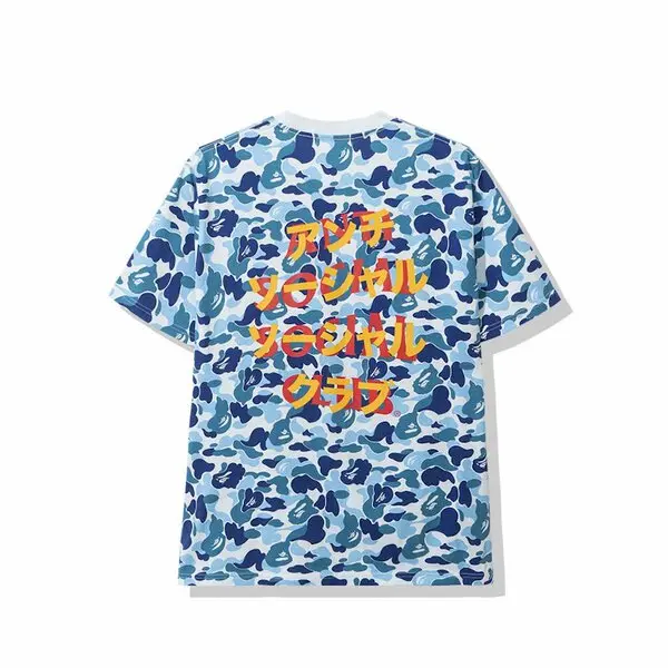 A BATHING APE X Anti Social Club Abc Camo Tee Shirt