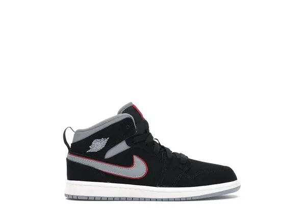 JORDAN 1 Mid High-top Sneakers - Black/particle Grey/white