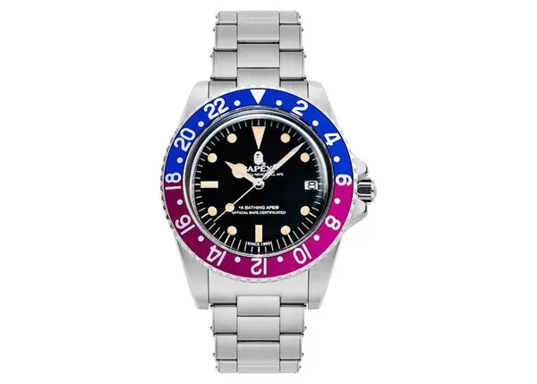 BAPE Vintage Type 2 Bapex Watch - Silver