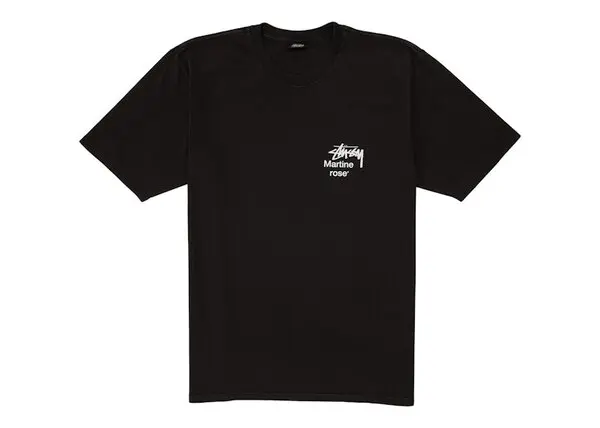 StÜssy X Martine Rose Collage Pigment Dyed Tee Shirt - Black