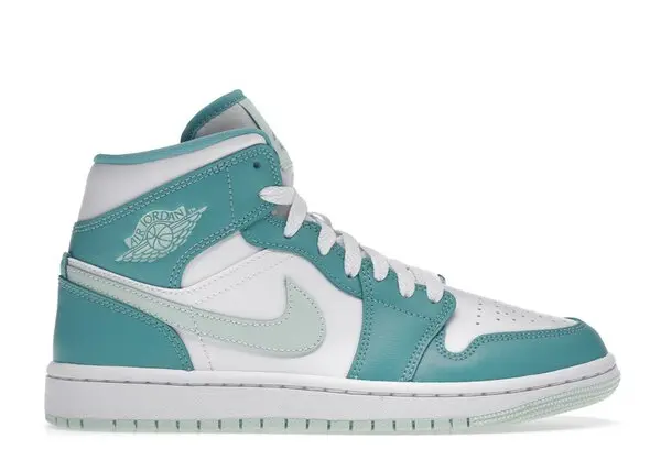 JORDAN 1 Mid Sneakers - Washed Teal/mint Foam/white