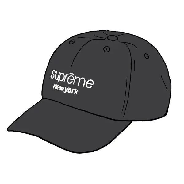 Supreme Canvas 6-panel Cap - Black