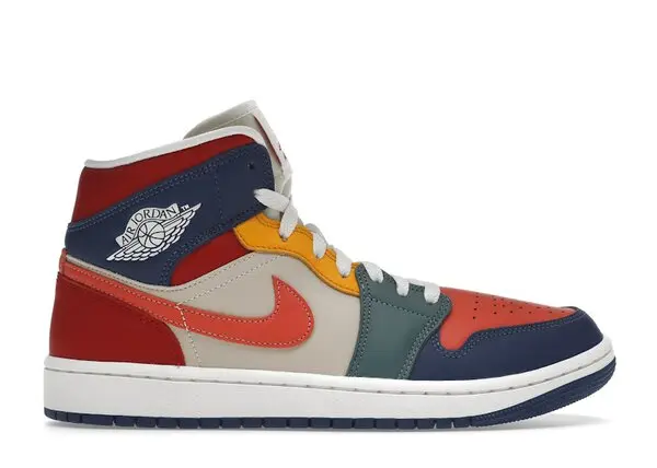 JORDAN 1 Mid Se Sneakers - French Blue/fire Red/beach