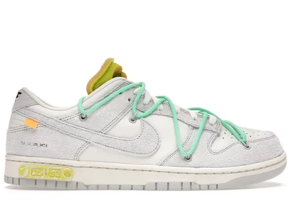 Nike Dunk Low Off White Lot - Sail/neutral Grey/electro Green
