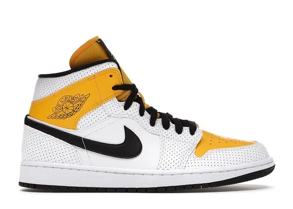 JORDAN 1 Mid Sneakers - White/laser Orange