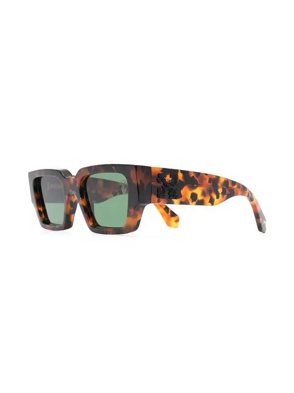 Off-White Mari Rectangular Sunglasses - Havana Brown/black (omri010r21pla0016010/omri013s21pla0016055)