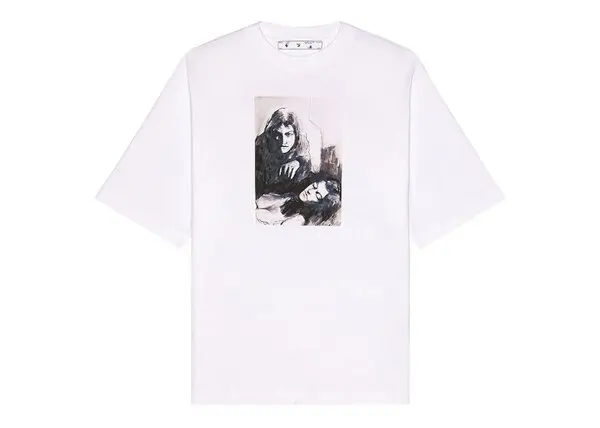 Off-White Off Mirko Artist Short Sleeve Skate T-shirt - White/black