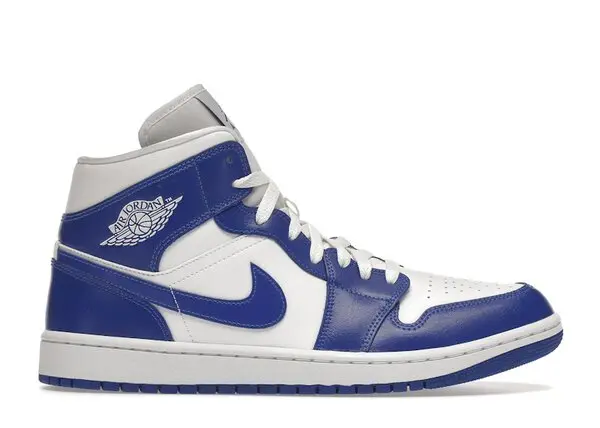 JORDAN 1 Mid Kentucky Blue Sneakers - White/hyper Royal