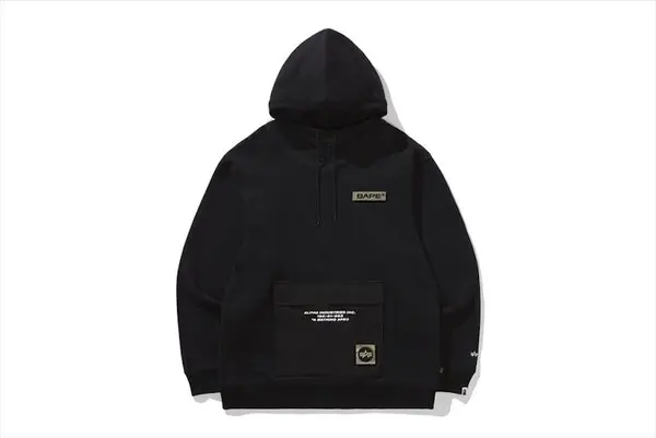 A BATHING APE X Alpha Industries Rib Collar Hoodie