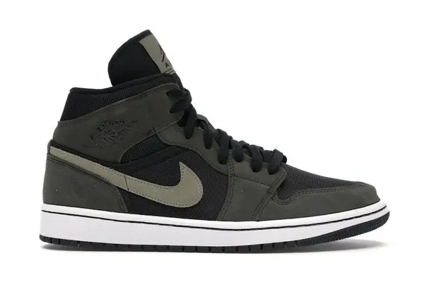 JORDAN 1 Mid Military Olive Sneakers