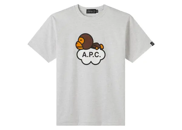 A BATHING APE X A.p.c. Milo Cloud T-shirt - Gray