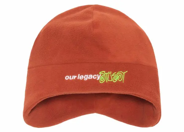 StÜssy X Our Legacy Workshop Polar Fleece Beanie - Rust