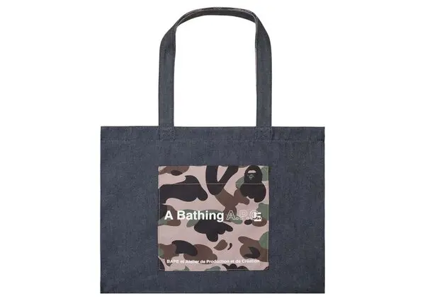 A BATHING APE X A.p.c Dough Tote Bag - Denim/camo