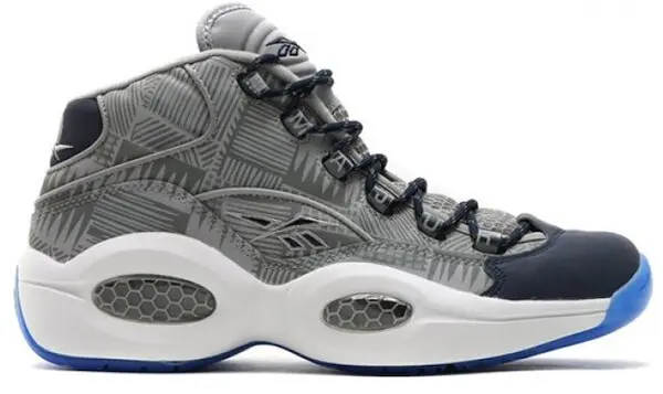 REEBOK Question Mid Major Dc Georgetown Sneakers - Tin Grey/faux Indigo/white