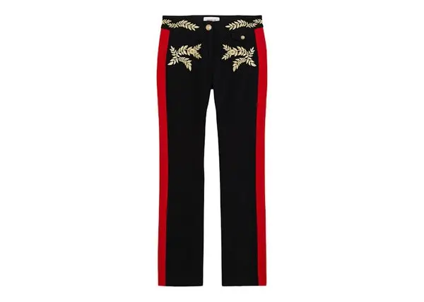 Rabanne Embroidered Wool Pants - Black