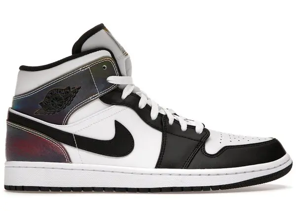 JORDAN Air 1 Mid Sneakers - White/black/heat Reactive
