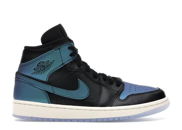 JORDAN 1 Mid Iridescent Sneakers - Black/pale Ivory
