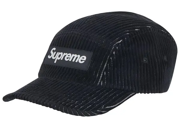 Supreme 2tone Corduroy Camp Cap - Black