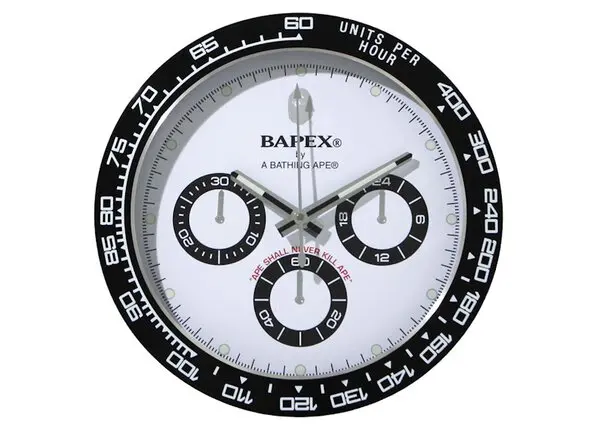 A BATHING APE Type 4 X Wall Clock - Black
