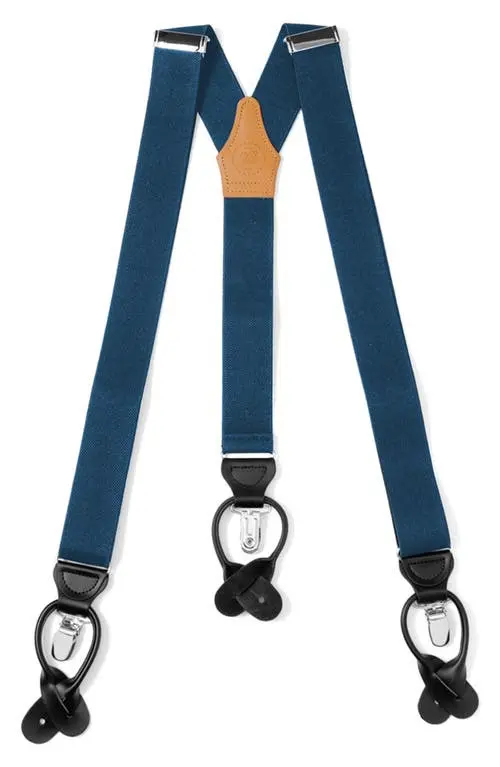 CUFFLINKS, INC. Suspenders With Clip-on And Buttonhole Attachments - Blue