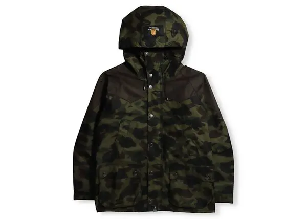 A BATHING APE X Barbour 1st Camo Bedale Snowboard Jacket
