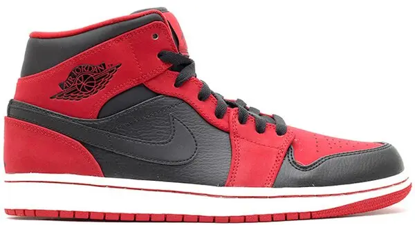 JORDAN 1 Mid Bred - Black/gym Red