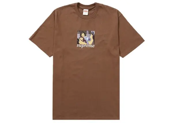 Supreme Aeon Flux Gun Tee Shirt - Brown