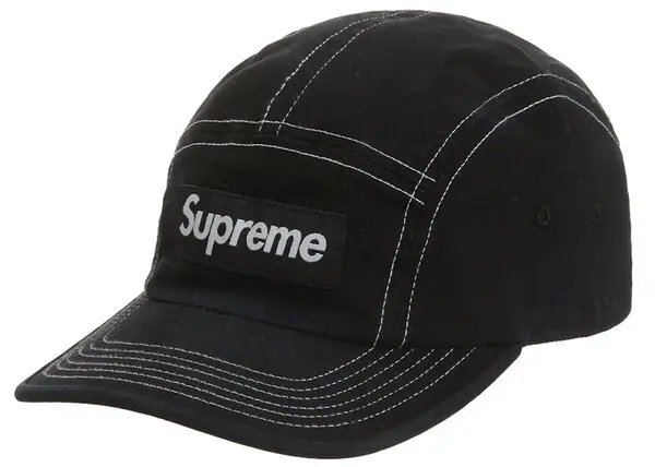 Supreme 2tone Twill Camp Cap - Black