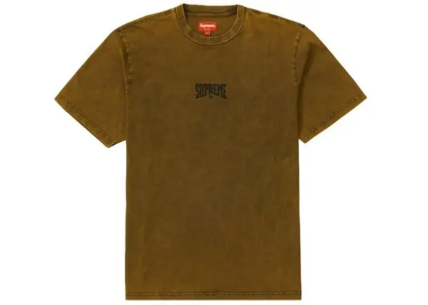 Supreme Acid Wash Short Sleeve Top - Rust