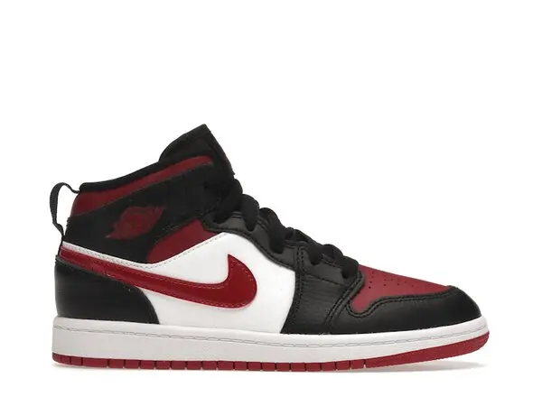 JORDAN 1 Mid Sneakers - Black/noble Red/white