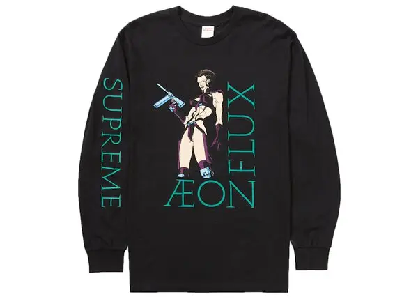 Supreme Aeon Flux Long Sleeve Tee Shirt - Black