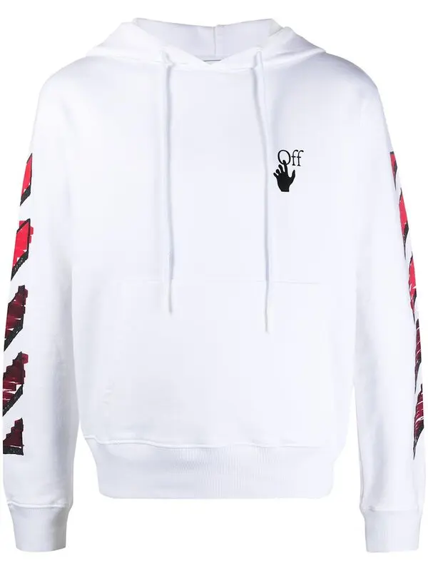 Off-White Off Marker Hoodie - White/red