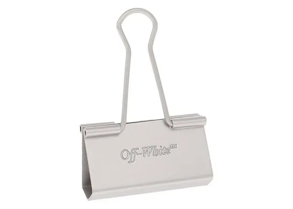 Off-White Metal Binder Clip